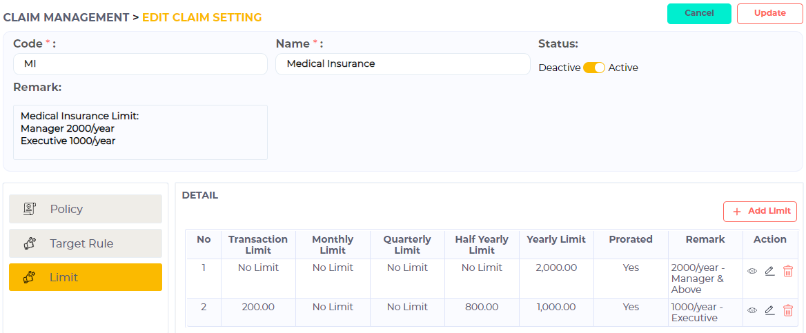 Claim Setting – PeopleX Help Center