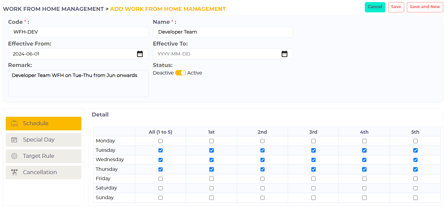 Work From Home (WFH) Management – PeopleX Help Center