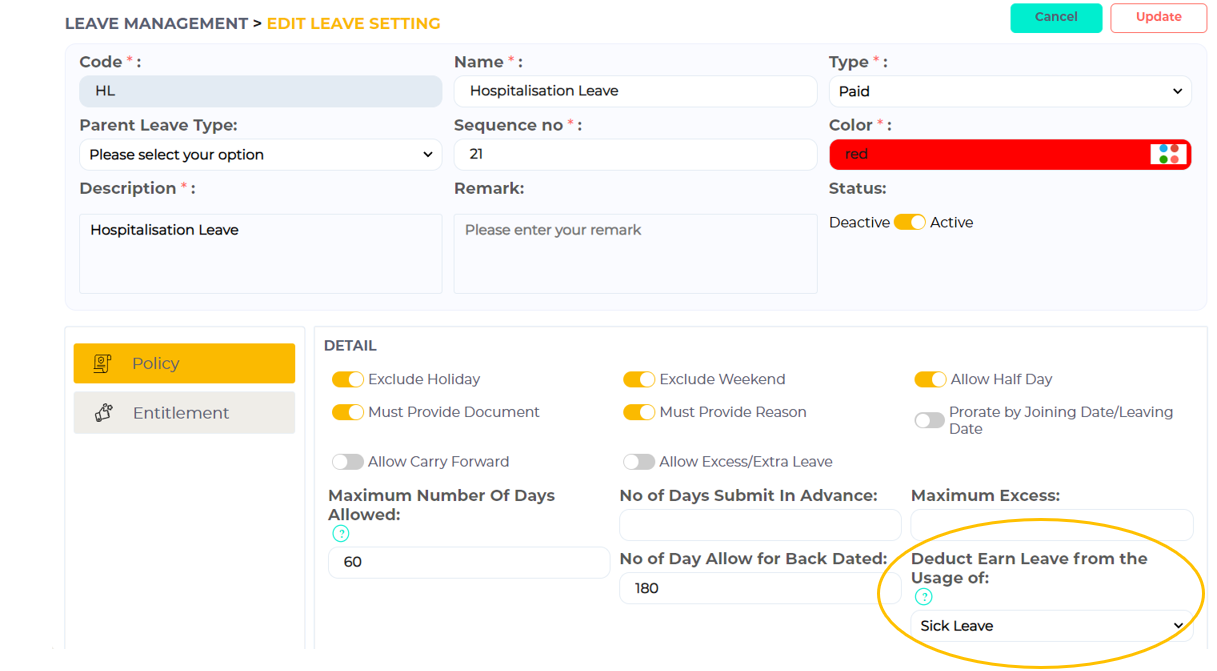 How to ensure total hospitalization leave and sick leave do not exceed ...